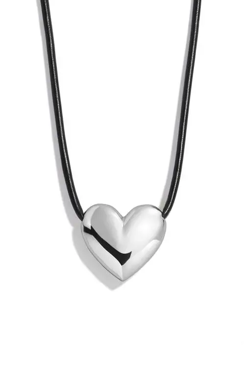 Baublebar Millie Bubble Heart Cord Necklace - Silver
