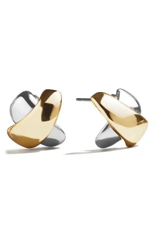 Baublebar Melanie Mixed Metal Stud Earrings - Gold