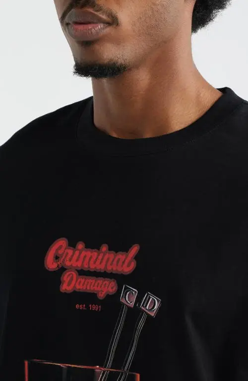 CRIMINAL DAMAGE Whiskey Hour Graphic T-shirt