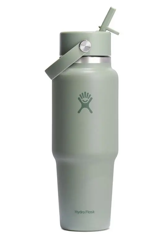 HYDRO FLASK 32-ounce Wide Mouth Travel Bottle With Flex Straw Cap - Agave