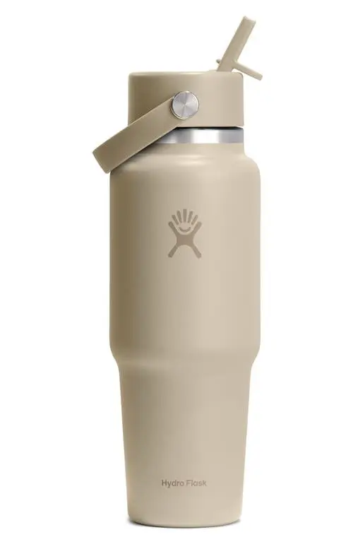 HYDRO FLASK 32-ounce Wide Mouth Travel Bottle With Flex Straw Cap - Oat