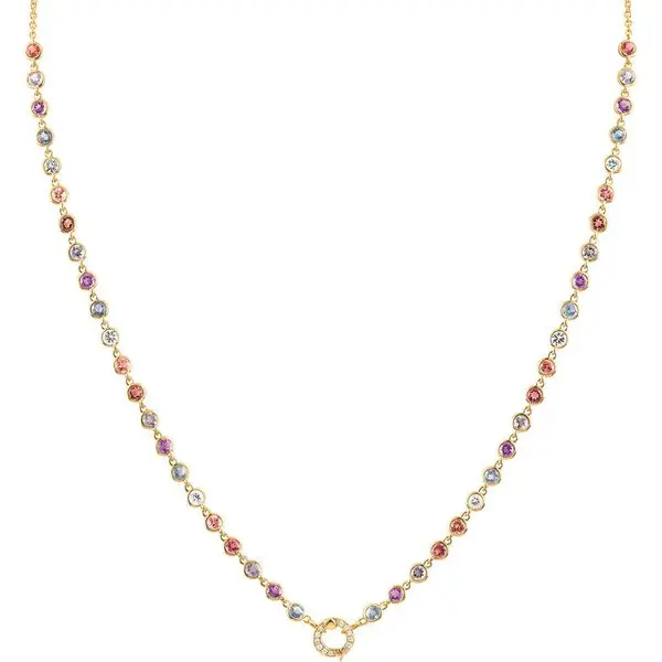 EDEN PRESLEY Sapphire And Diamond Necklace - Yellow Gold/diamond