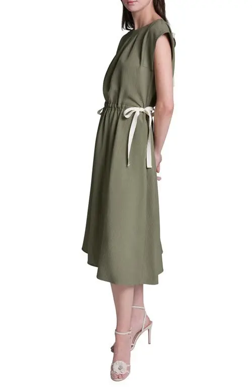 Bcbgmaxazria Tie Crepe Midi Dress
