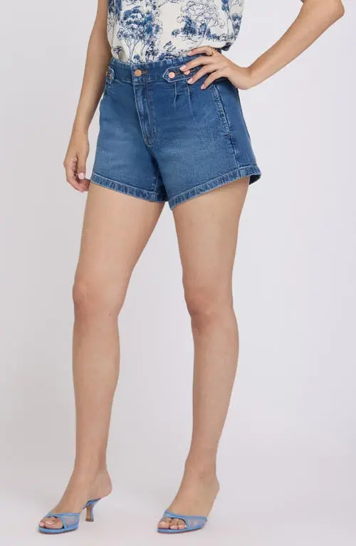 NYDJ Seline Button Tab Denim Shorts
