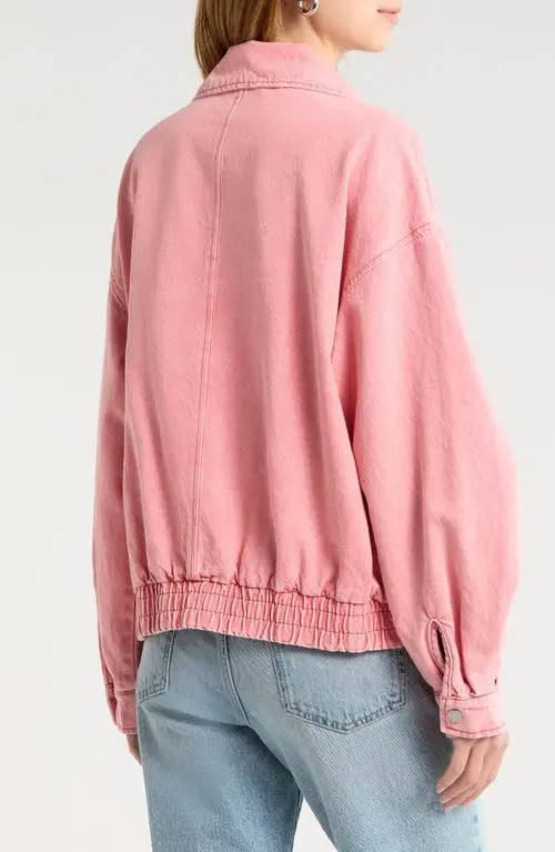 Avec Les Filles Denim Bomber Jacket - Sunset