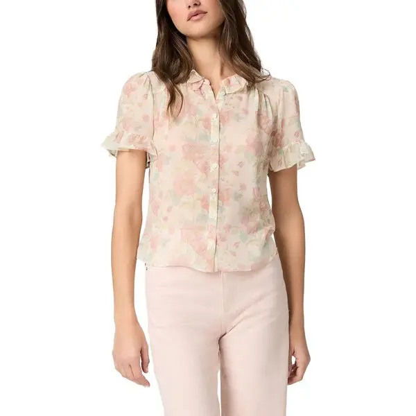 Paige Sunisa Silk Button-up Top
