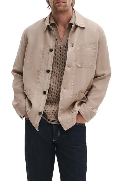 Rag & Bone Evan Linen Chore Jacket - Wolf Grey