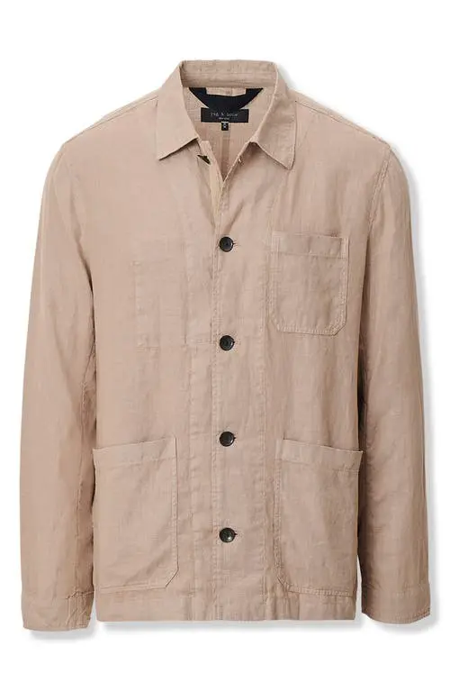 Rag & Bone Evan Linen Chore Jacket - Wolf Grey