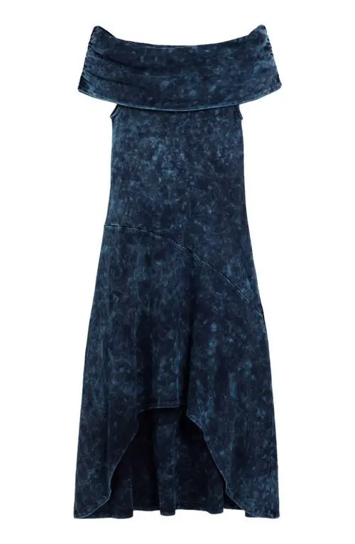 Desigual Off-the-shoulder High-low Knit Dress