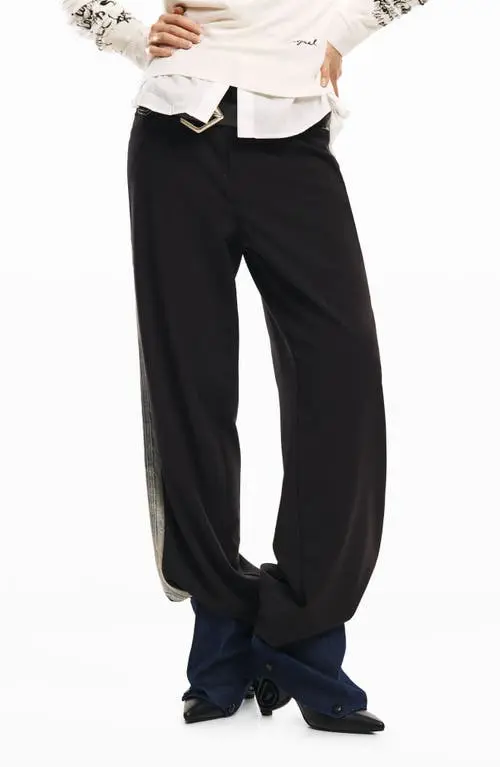 Desigual Wide-leg Pants - Black