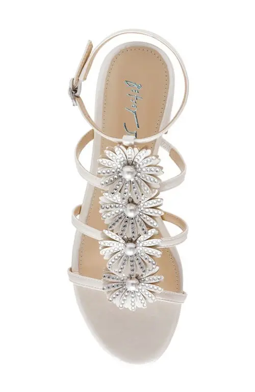 Betsey Johnson Joyce Ankle Strap Sandal - Ivory