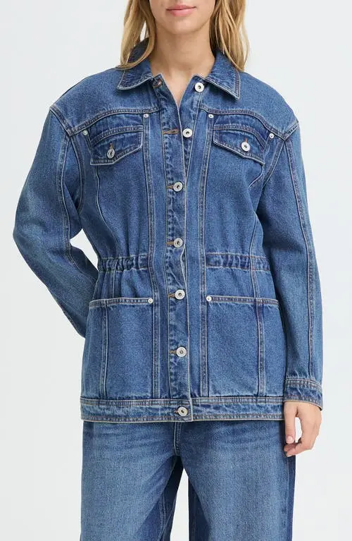 ICHI Ihmianna Denim Jacket - Washed Med. Blue