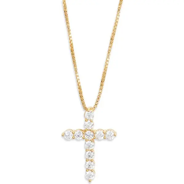 THE M JEWELERS The Bella Pavé Cross Pendant - Gold