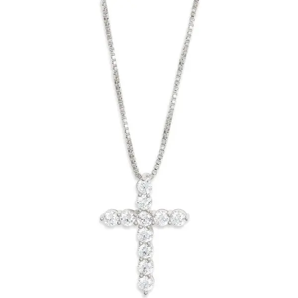 THE M JEWELERS The Bella Pavé Cross Pendant - Silver