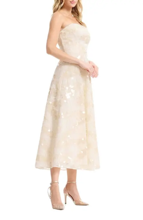 Dress The Population Sequin Strapless A-line Dress