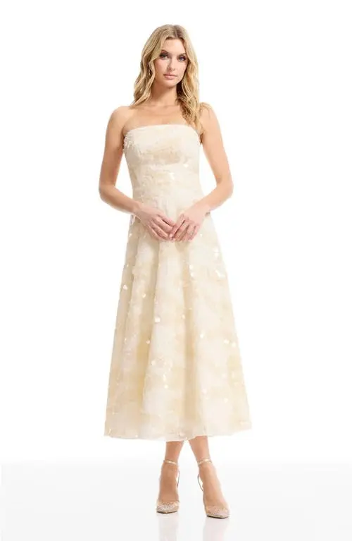 Dress The Population Sequin Strapless A-line Dress