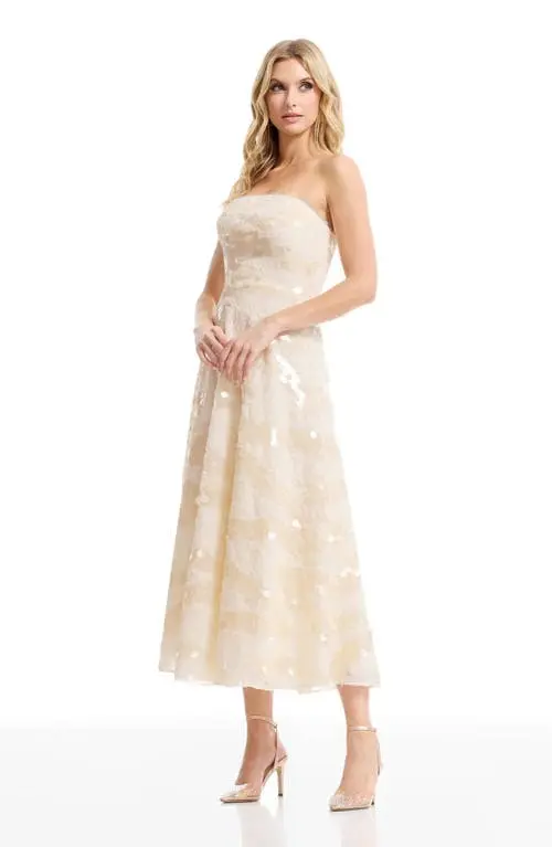 Dress The Population Sequin Strapless A-line Dress