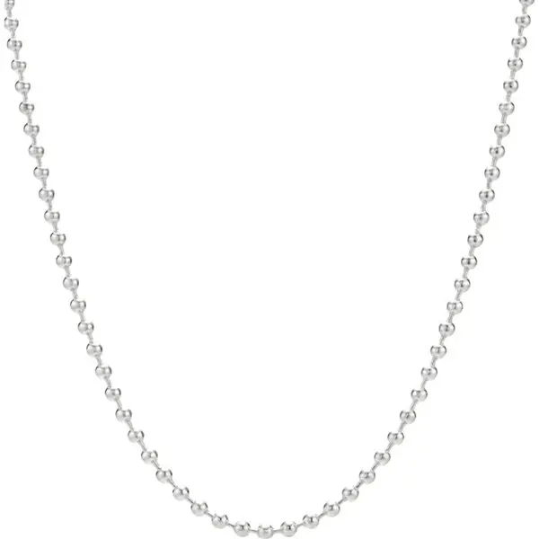 THE M JEWELERS Moon Cut Ball Chain - Silver