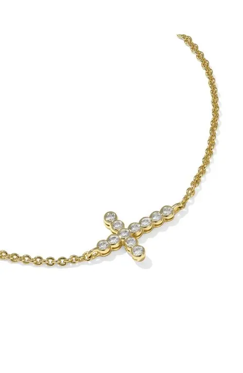 Kendra Scott Cross Crystal Tennis Bracelet - Gold