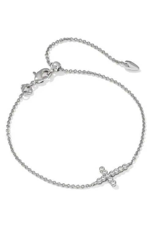 Kendra Scott Cross Crystal Tennis Bracelet - Silver