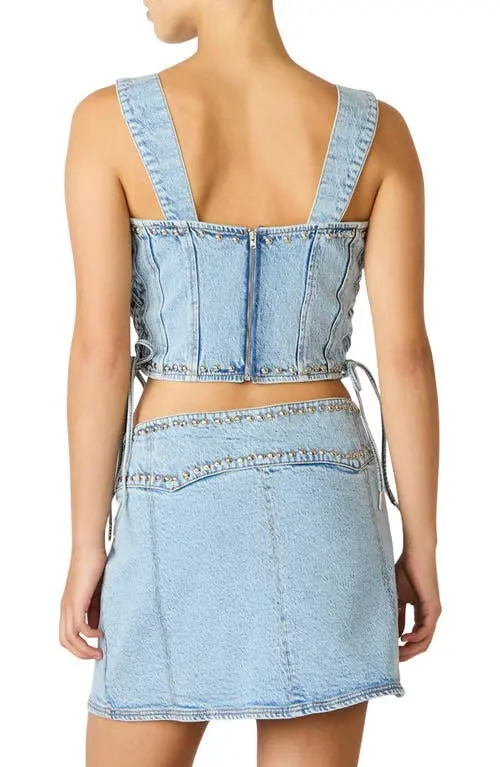 Steve Madden Babe Denim Corset Top