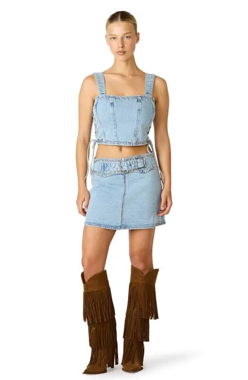 Steve Madden Babe Denim Corset Top