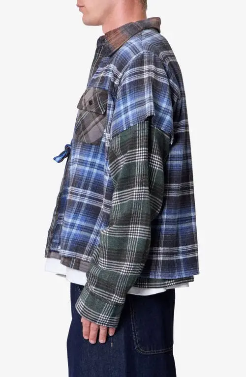 Mnml Knot The Mix Tie Front Flannel Shirt