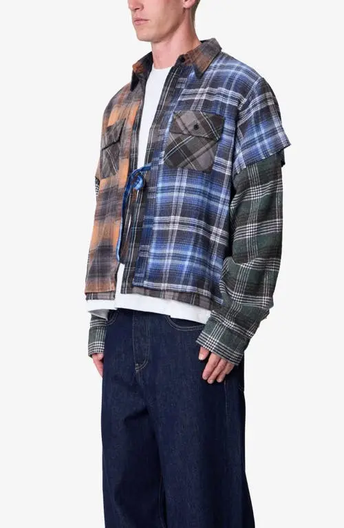 Mnml Knot The Mix Tie Front Flannel Shirt