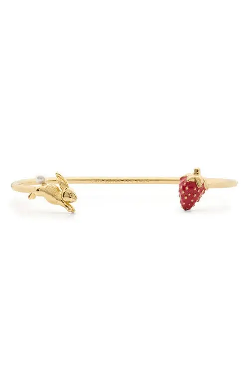 Kate Spade New York Strawberry & Bunny Cuff Bracelet - Red Multi