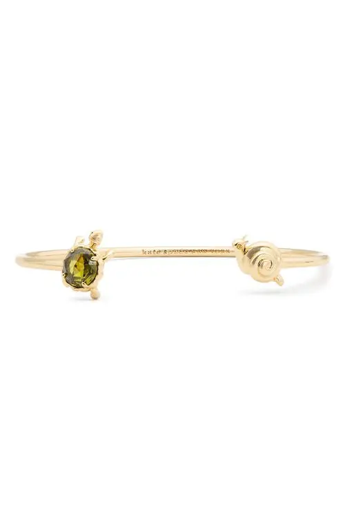 Kate Spade New York Secret Garden Turtle & Snail Cuff Bracelet - Green.