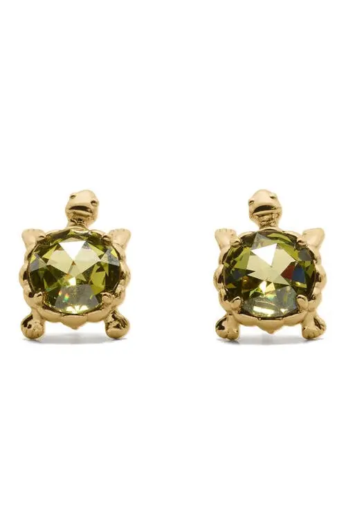 Kate Spade New York Secret Garden Turtle Stud Earrings - Green.