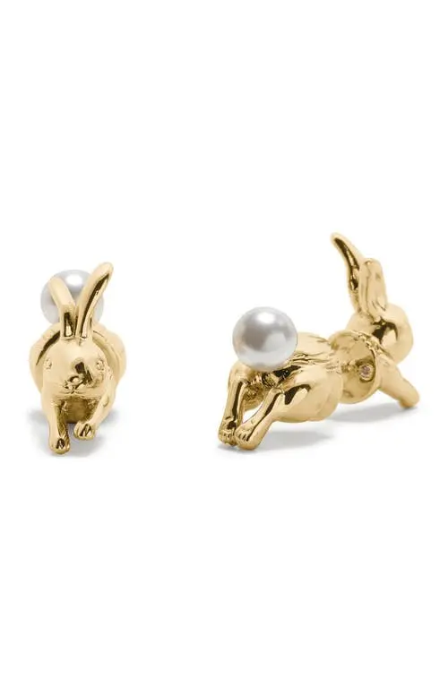 Kate Spade New York Bunny Stud Earrings - Cream/gold