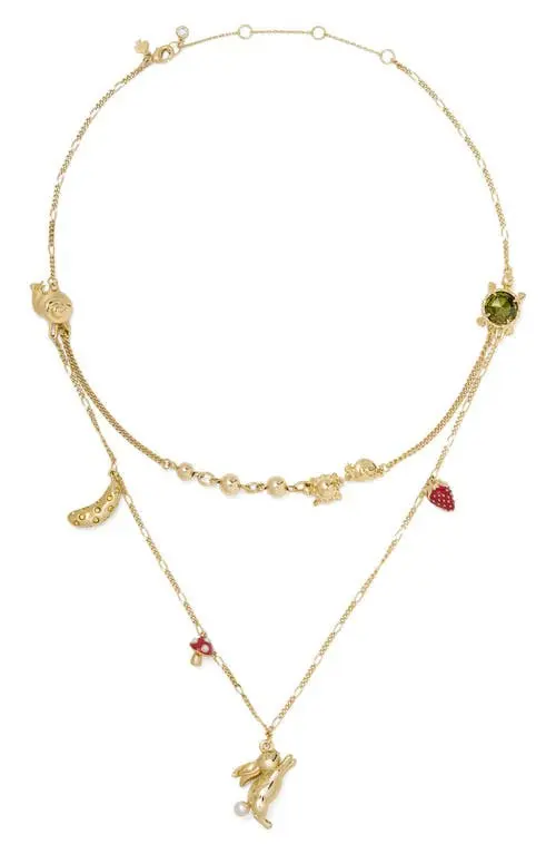 Kate Spade New York Secret Garden Charm Necklace - Gold Multi