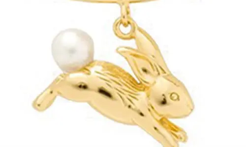 Kate Spade New York Bunny & Strawberry Charm Hoop Earrings