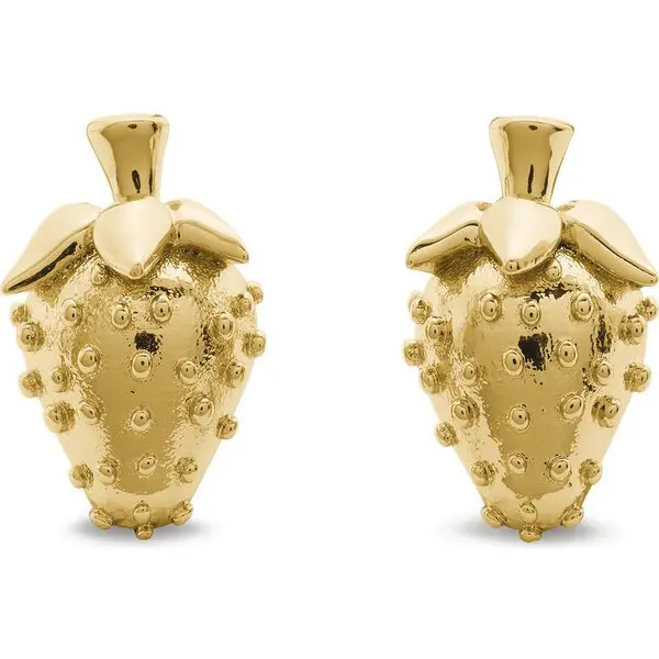 Kate Spade New York Strawberry Stud Earrings - Gold.
