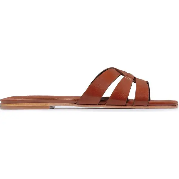 Bernardo Oxford Flat Sandal - Cognac