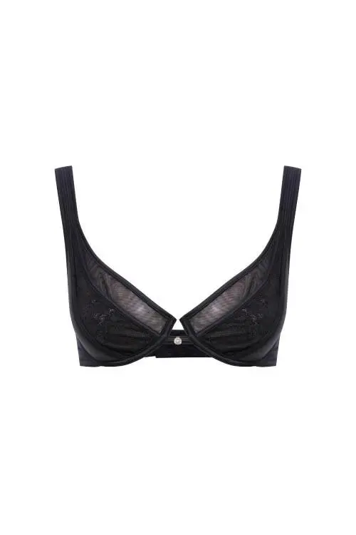 HOUSE OF SILK Dakota Tulle Bra - Black