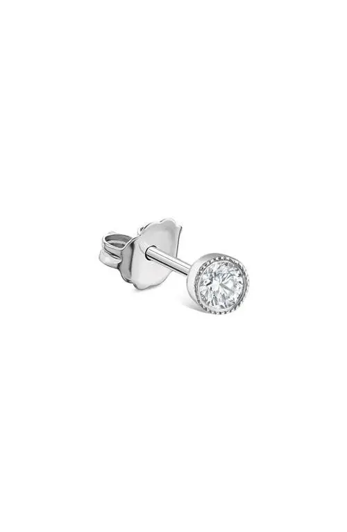 MARIA TASH Scalloped Diamond Stud Earring - White Gold