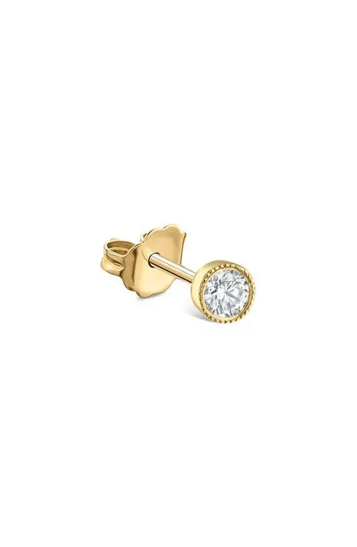 MARIA TASH Scalloped Diamond Stud Earring - Yellow Gold