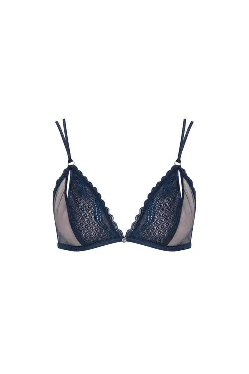 HOUSE OF SILK Neima Lace Bra - Navy