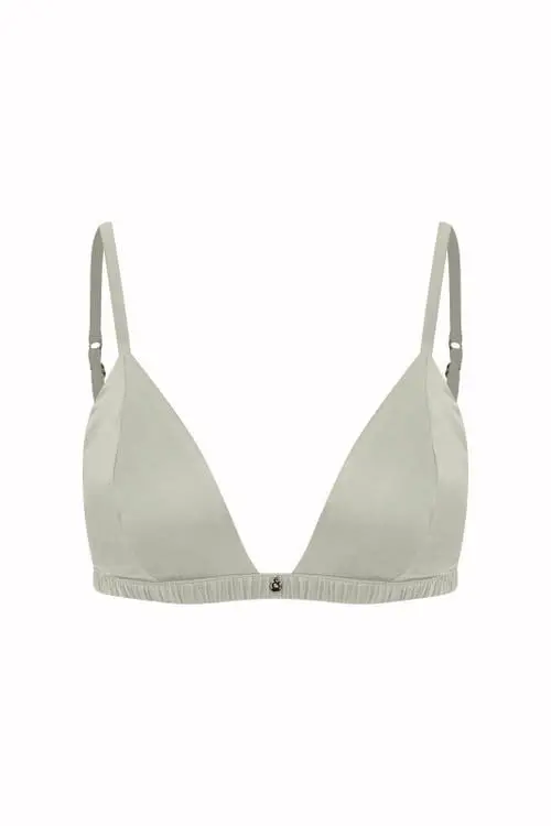 HOUSE OF SILK Silk Triangle Bra - Mint