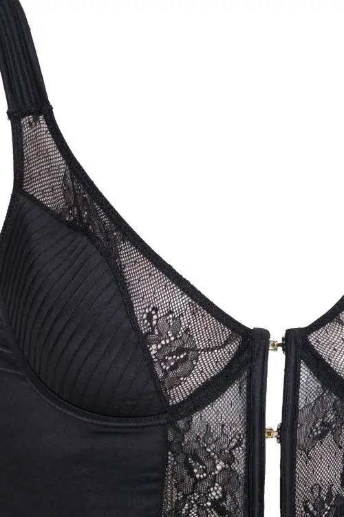 HOUSE OF SILK Estelle Lace Satin Bustier