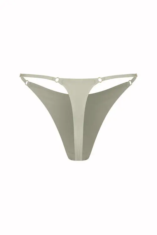 HOUSE OF SILK Silk Triangle Thong - Mint