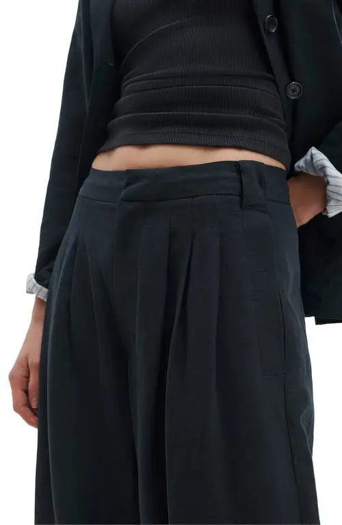 Rag & Bone Chappell High-waist Wide-leg Pleated Trousers - Black