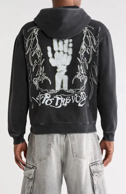PACSUN Cotton-blend Hoodie With Pocket Embroidery