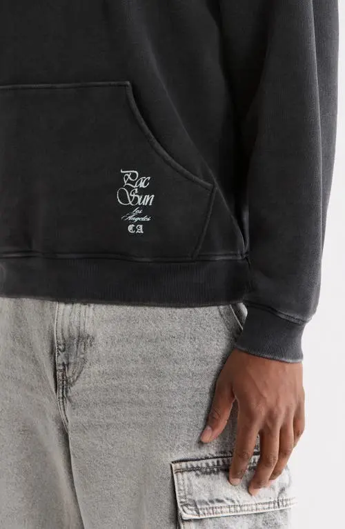 PACSUN Cotton-blend Hoodie With Pocket Embroidery