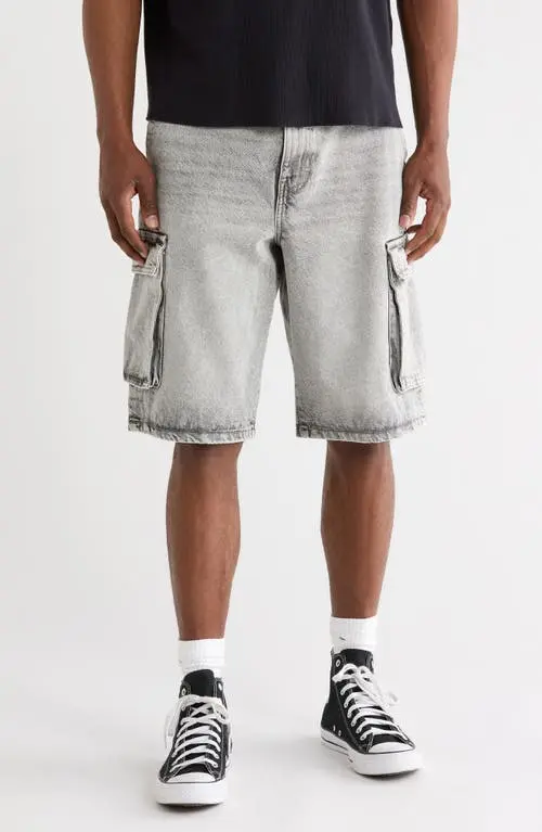 PACSUN Extreme Baggy Denim Cargo Shorts