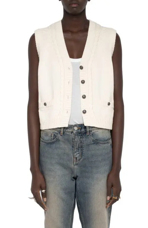 Zadig&Voltaire Cable Stitch Vest - Vanille