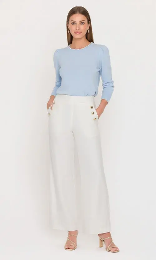 Generation Love Petunia Pearl Trim Sweater