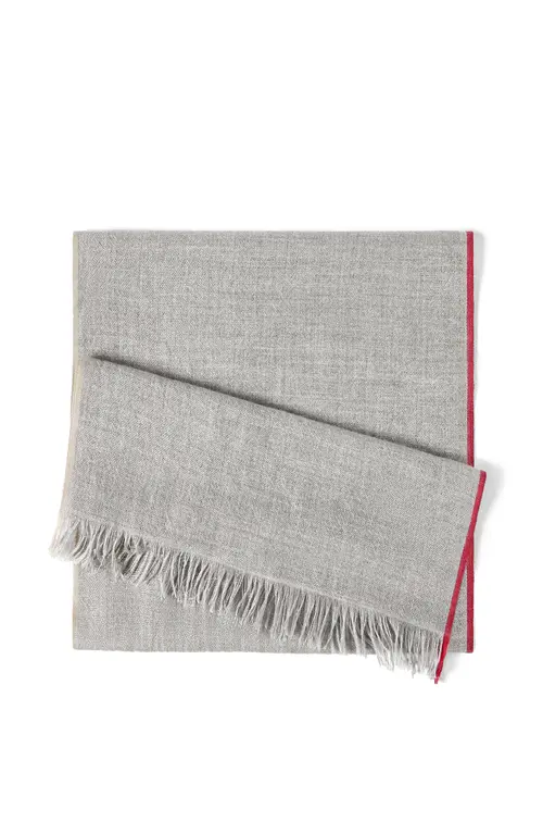 Brunello Cucinelli Scarf With Selvedge - Grey